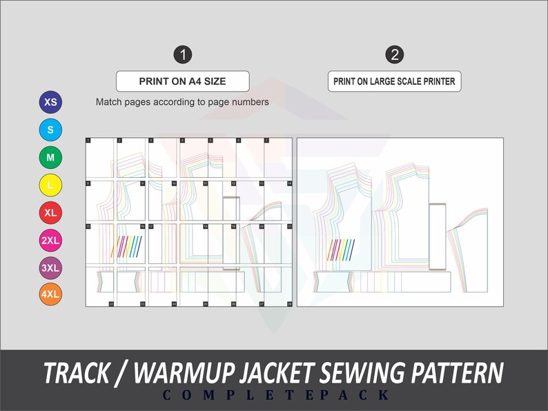 Track Jacket Sewing Pattern | Warmup Jacket PDF | Men's XS–4XL - Etsy