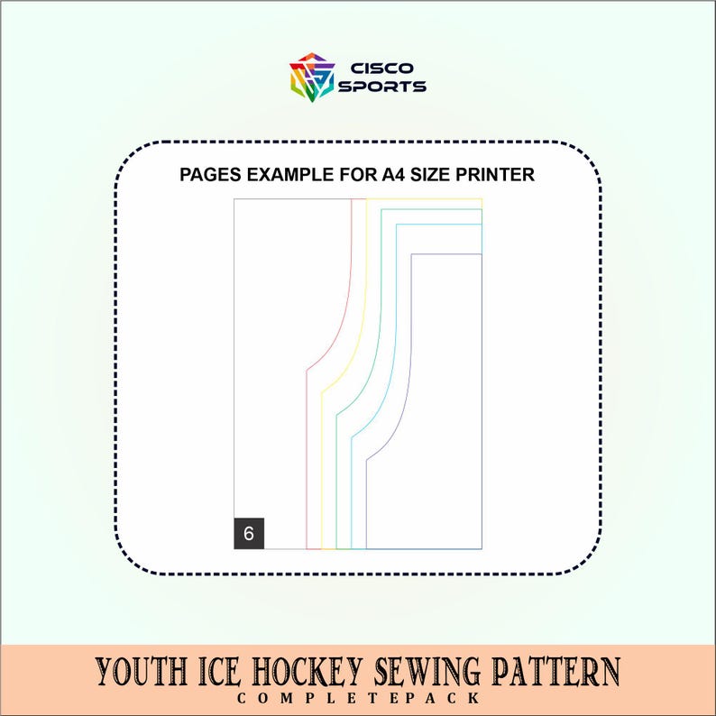 Youth Ice Hockey Jersey Sewing Pattern: DIY Uniform (digital PDF ...