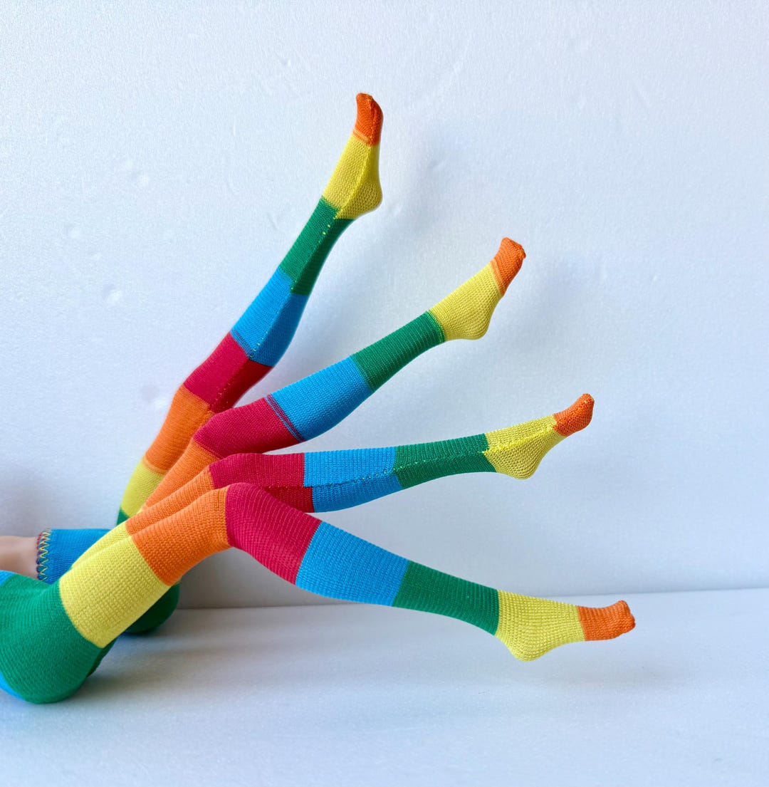 Rainbow Colors Pantyhose Stockings for Dolls - Etsy