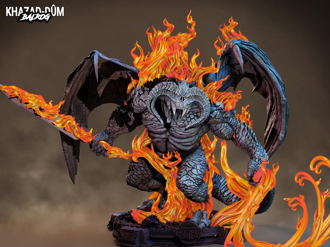 High Quality Stl File 3d Printing - Balrog From the Lord of the Rings ...