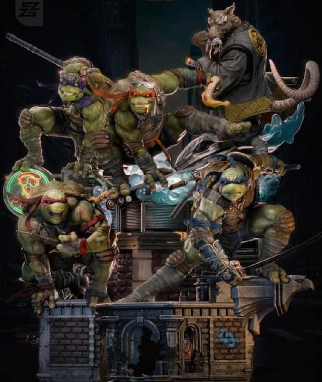 High Quality Stl File 3d Printing - TMNT Action Figure Pack - Etsy
