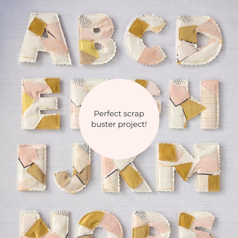 Fabric Letters and Numbers Sewing Pattern (various Sizes 3 to 8 Inches ...