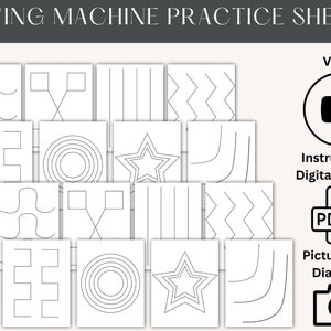 Sewing Machine Practice Sheets - Etsy