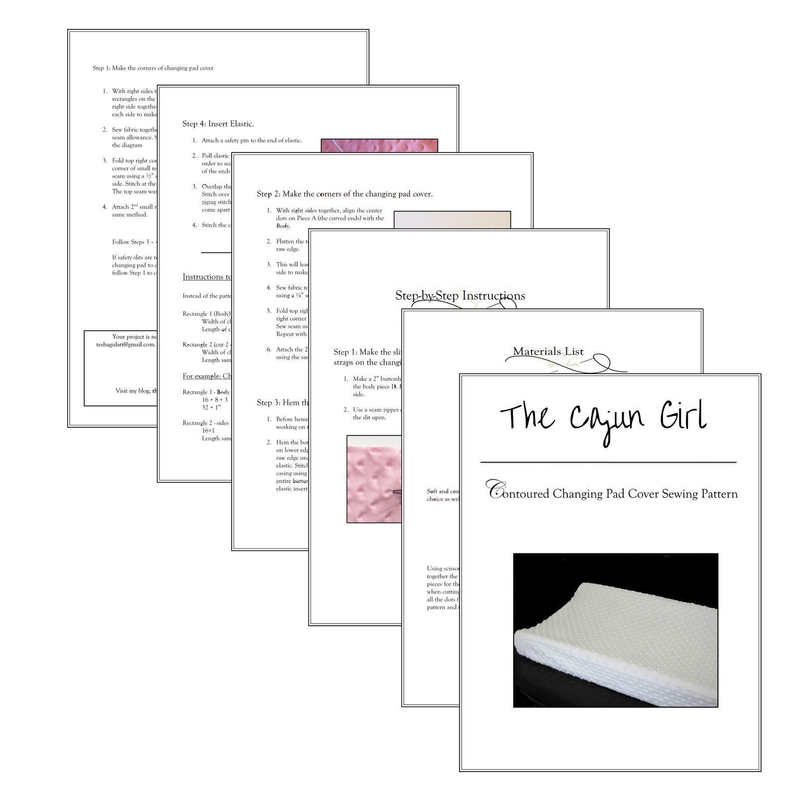 Contoured Changing Pad Cover Sewing Pattern Make any size | Etsy