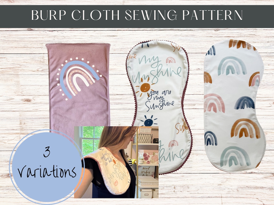 Easy Contoured Burp Cloth Sewing Pattern - Etsy