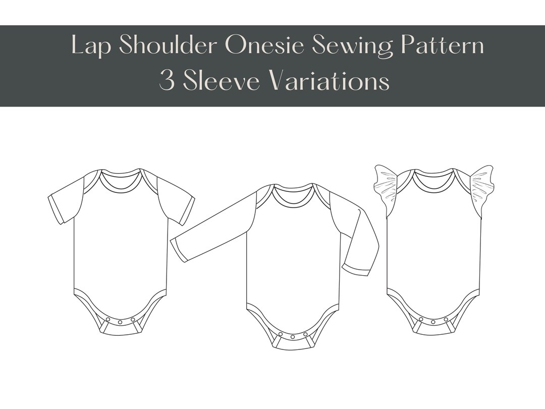 Baby Onesie or Bodysuit Sewing Pattern With 3 Sleeve Variations - Etsy
