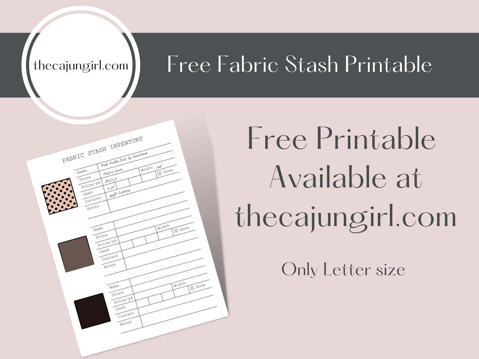 Fabric Stash Printable - Etsy