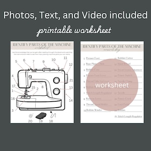 Sewing Machine Parts and Their Functions Printable Guide and Worksheet ...