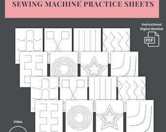 Sewing Practice Sheets for Beginners - Etsy