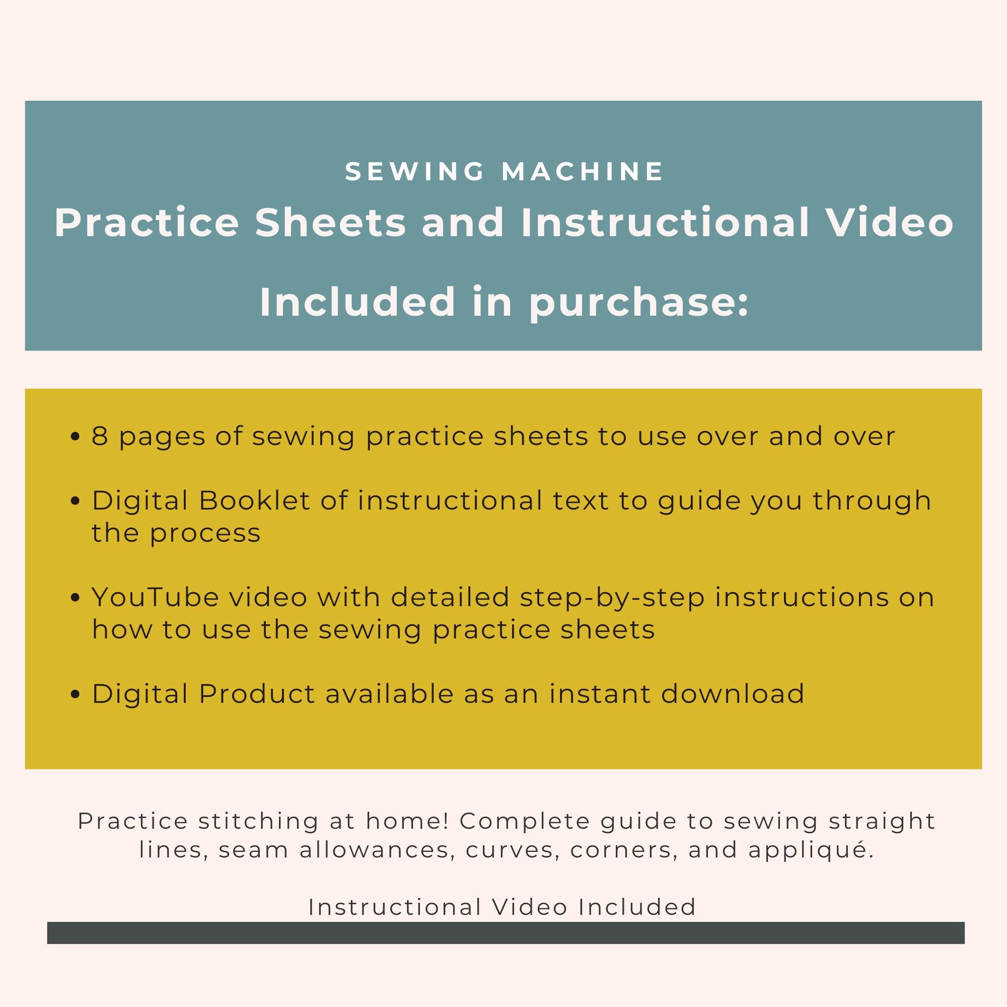 Sewing Machine Practice Sheets - Etsy