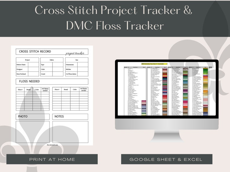 Cross Stitch Project Tracker and DMC Floss Tracker Bundle - Etsy