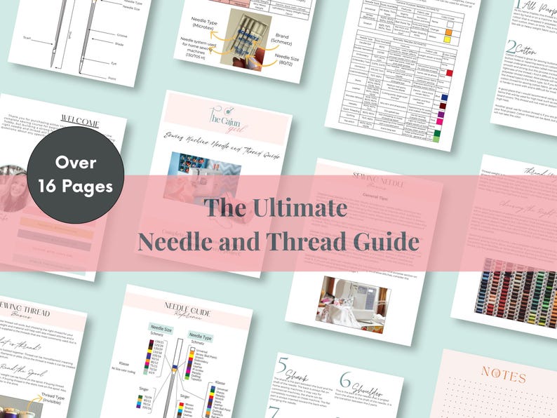 Complete Sewing Machine Needle and Sewing Thread Reference Guide - Etsy
