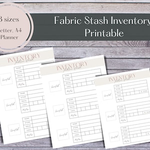 Fabric Stash Printable - Etsy