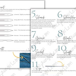 Complete Sewing Machine Needle and Sewing Thread Reference Guide - Etsy