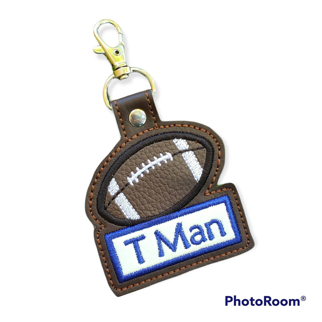 Football Tag With Name - Back to School - Oversize Football Fan Tag ...