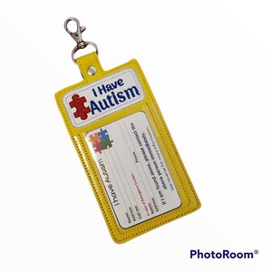 Handmade Autism ID Tag: Marine Vinyl Medical Alert, Traveler Tag - Etsy