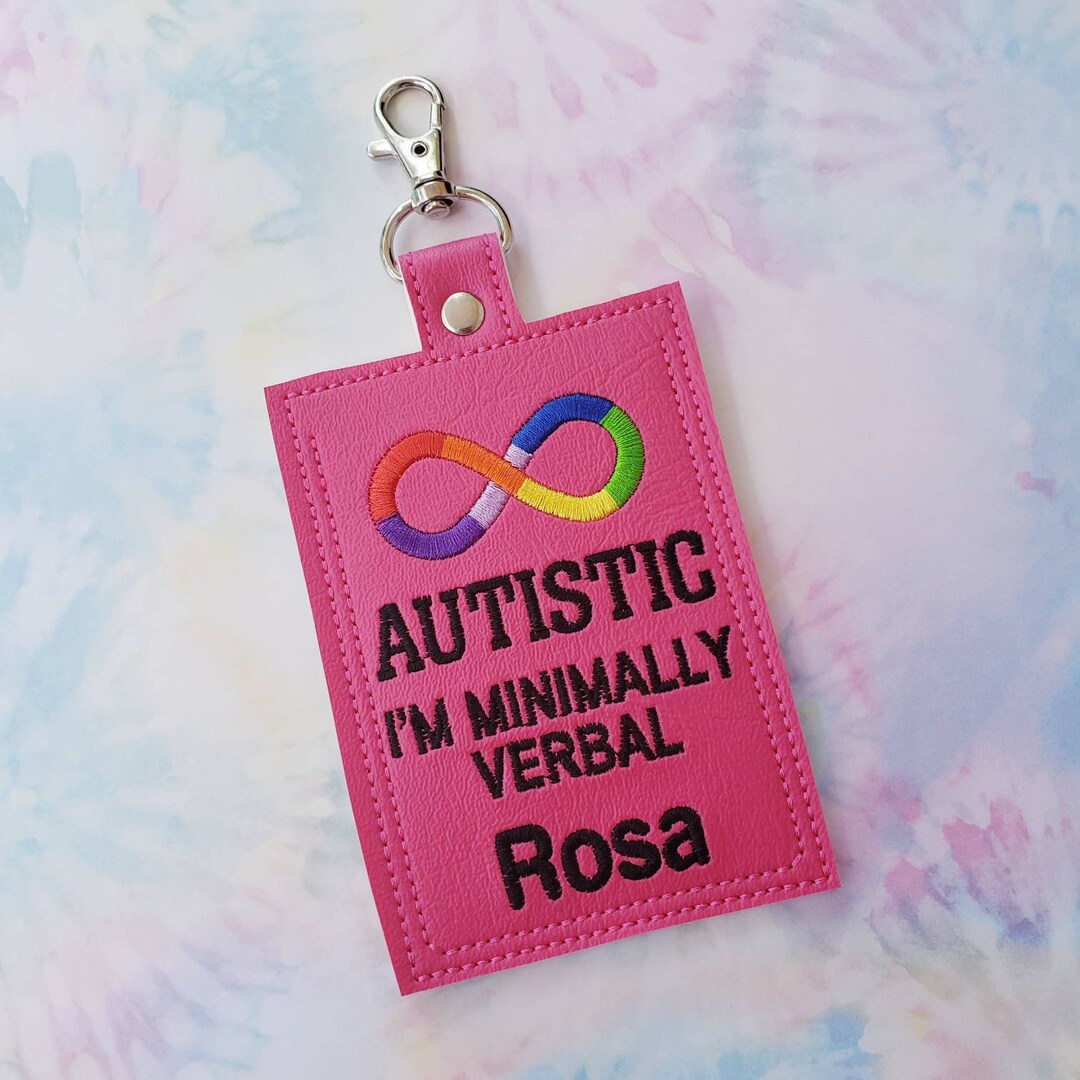 Autism Awareness ID Tag: Minimally Verbal, Medical Alert, Personalized ...