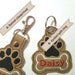 Paw Print and Bone With Name Tag Personalized You Pick the Colors Dog ...