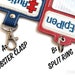 Unicorn Tag/ Key Holder With Name White Glitter Unicorn Tag - Etsy