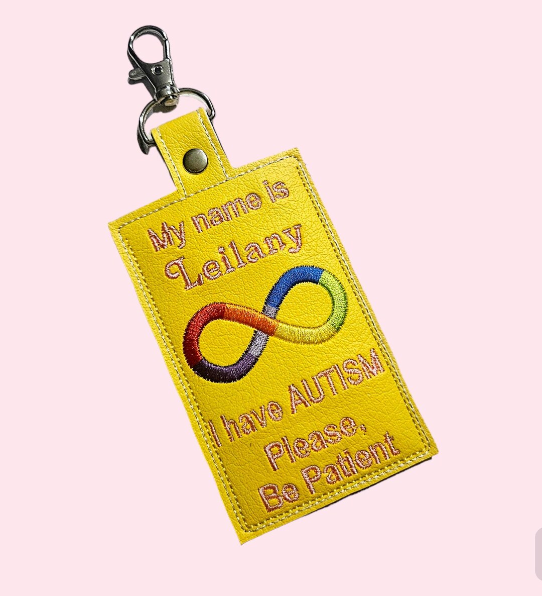 Autism Id Tag With Name Colorful Medical Id Tag Be Patient Tag ...