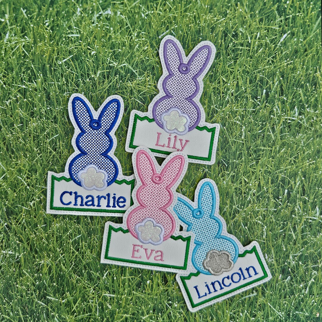 Bunny Easter Tags Easter Basket Name Tag Easter Decor Tag Personalized ...