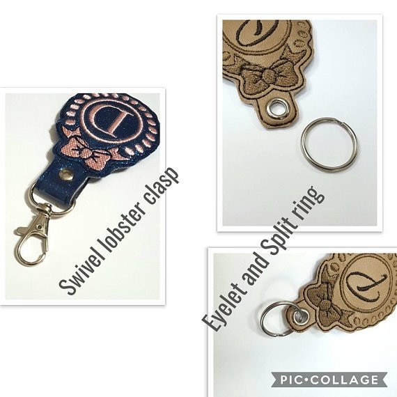 Bow and Pearls handmade key fob / key holder with monogram | Etsy