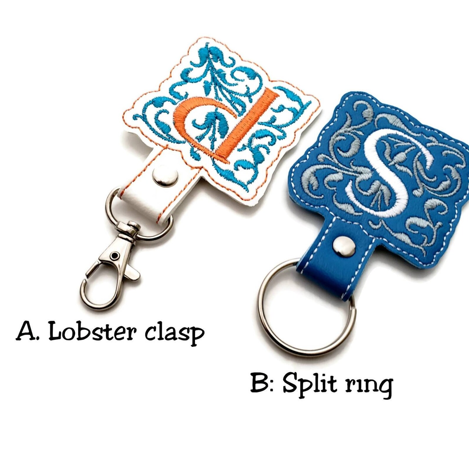 Handmade Oversize Snap Tab Ornamental Flowers With Initial | Etsy