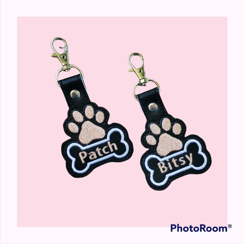 Paw Print and Bone With Name Tag Personalized You Pick the - Etsy