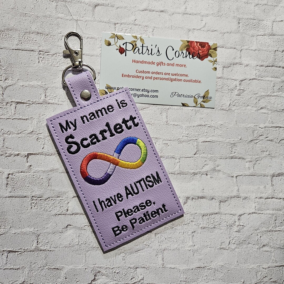 Personalized Autism ID Tag: Medical Alert, Be Patient - Custom ...
