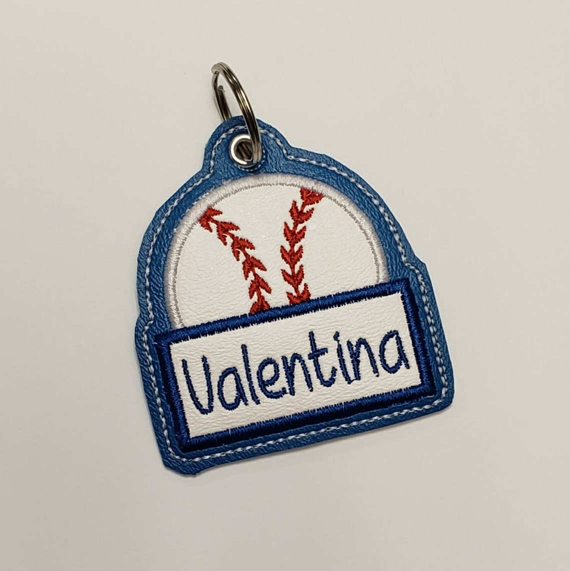 Handmade Baseball Tag With Name Embroidered Baseball Sport - Etsy