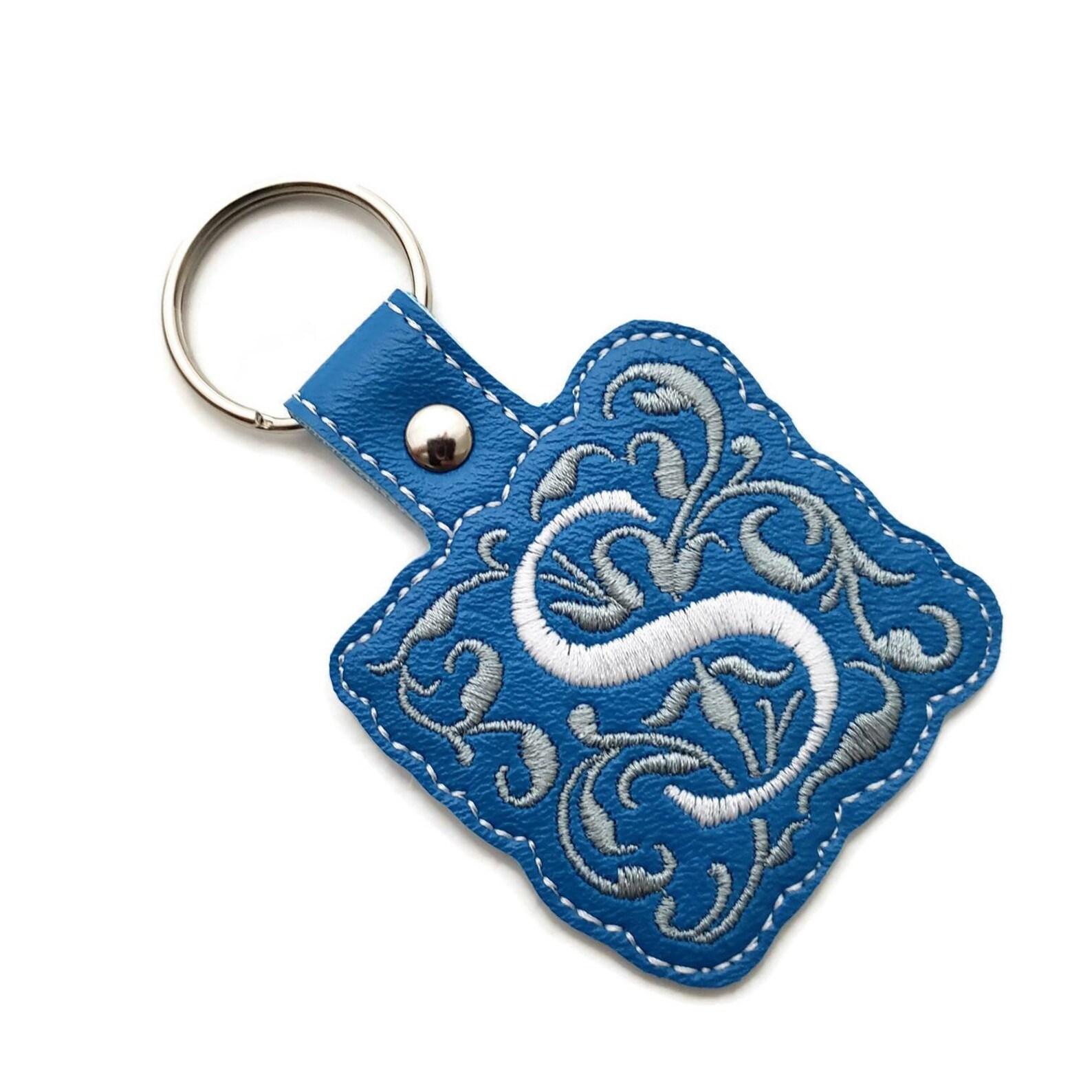 Handmade Oversize Snap Tab Ornamental Flowers With Initial | Etsy