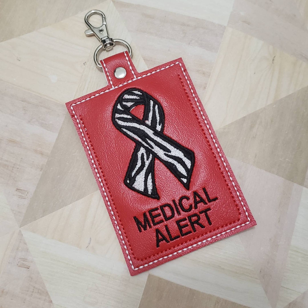 Zebra Ribbon Id Tag W Medical Alert - E D S Ribbon Medical Id Tag ...