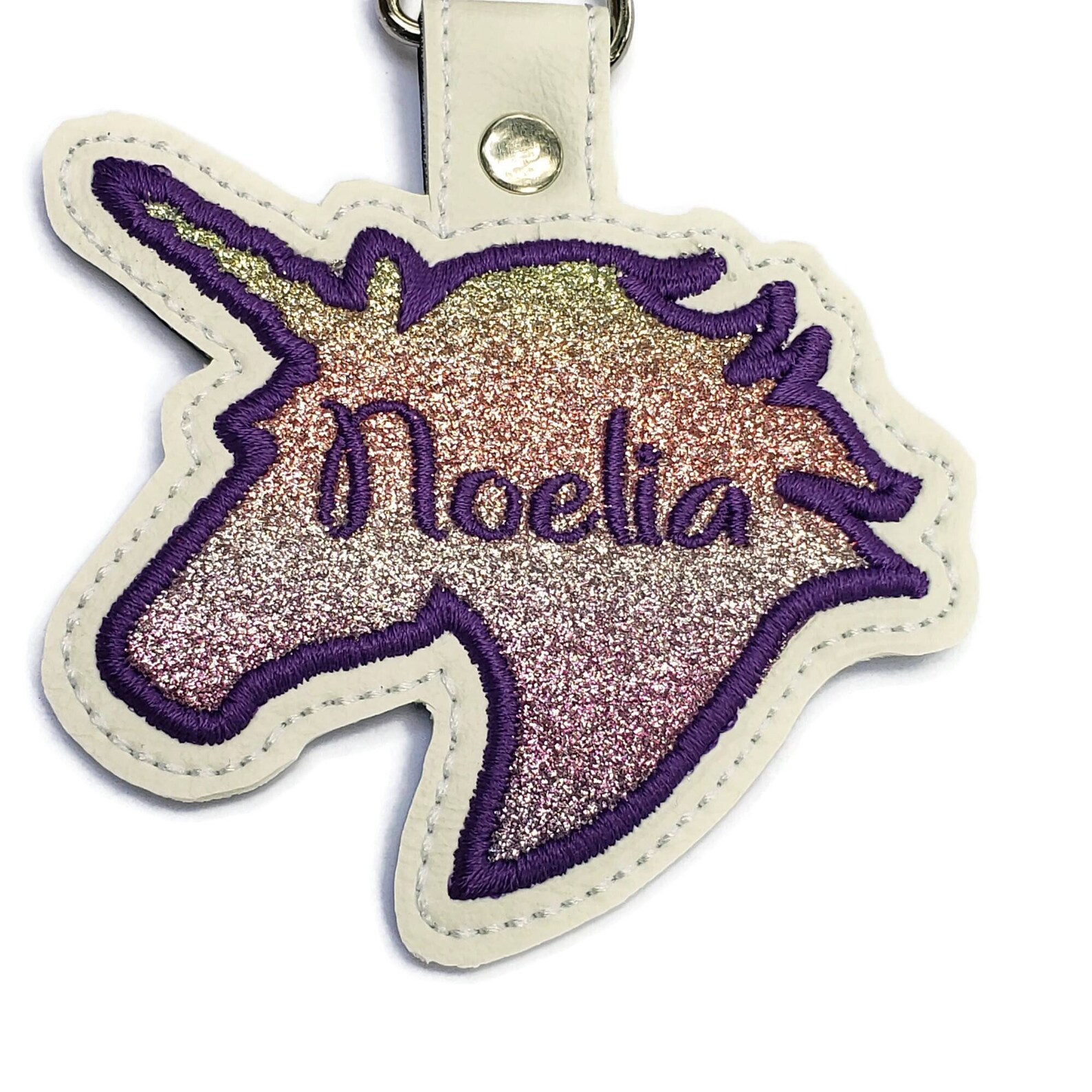 Unicorn Rainbow on White Unicorn Tag With Name Rainbow - Etsy