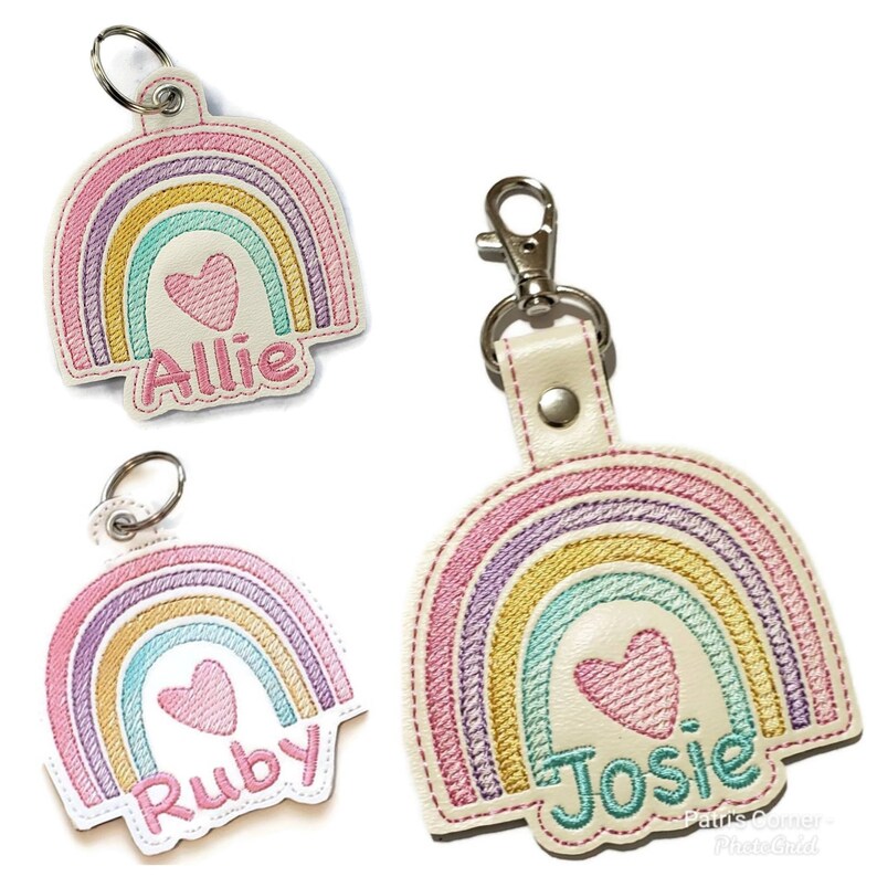Oversize Tag Rainbow With Heart Tag Name Personalized - Etsy