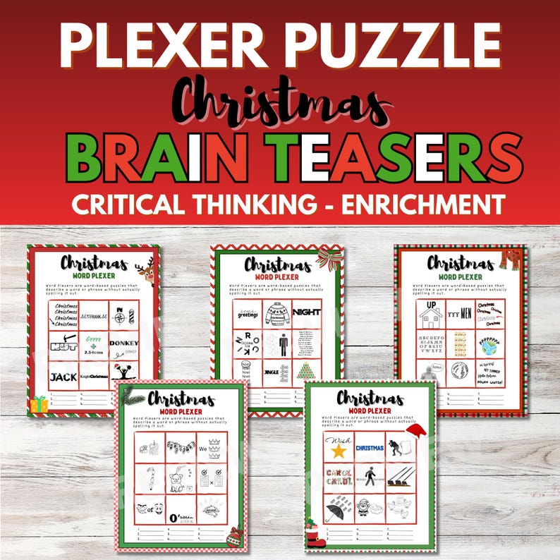 Christmas Word Plexer Puzzles | Classroom Activities | Printable Brain ...