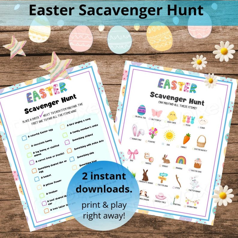 Easter Scavenger Hunt Printable - Etsy