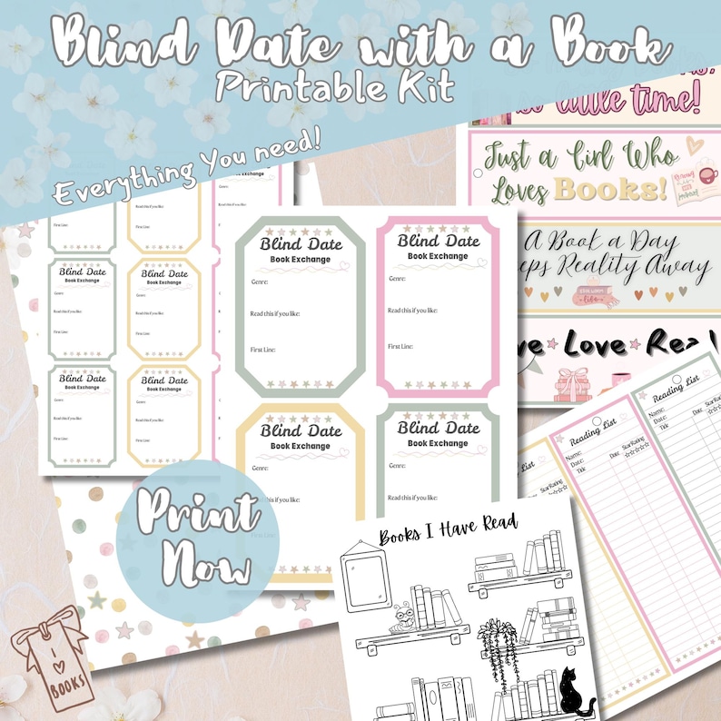 Blind Date With a Book Printable Kit: Student/classroom Book Exchange ...