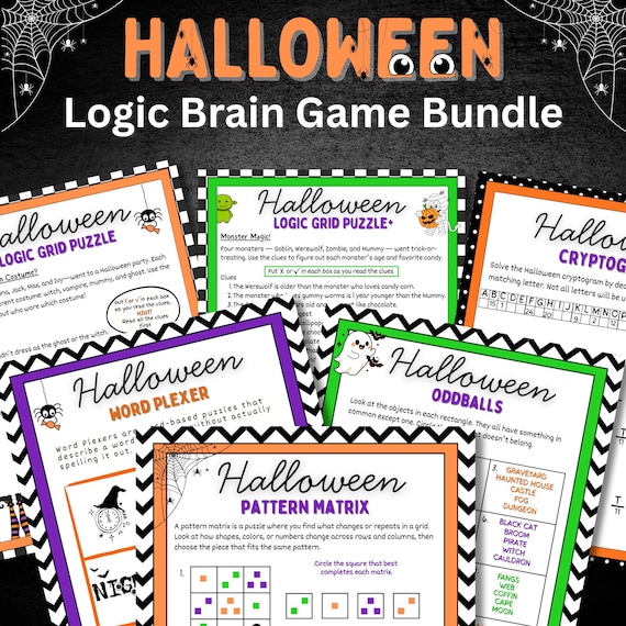 Halloween Logic Puzzle For Kids