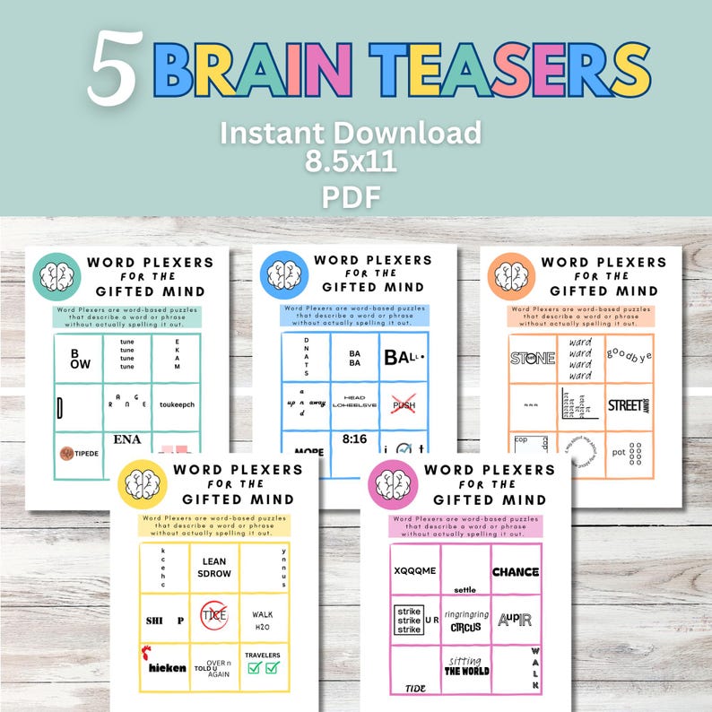 Word Plexer Puzzles #1 | Classroom Activities | Printable Brain Games ...