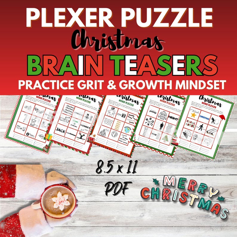 Christmas Word Plexer Puzzles | Classroom Activities | Printable Brain ...