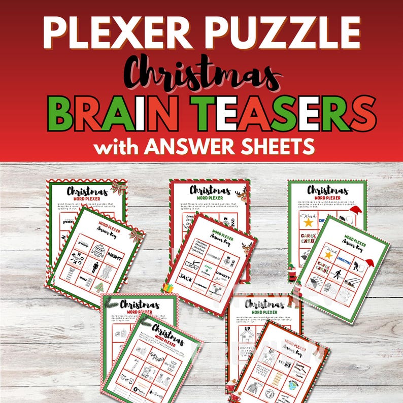 Christmas Word Plexer Puzzles | Classroom Activities | Printable Brain ...