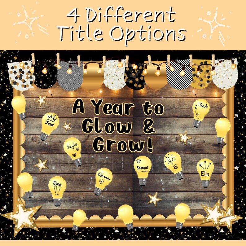 Bright Ideas New Year Bulletin Board | January Classroom Decor ...
