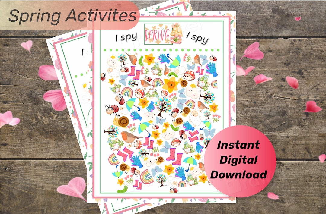 Spring I Spy Printable Game, I Spy Printable, Preschool Spring Game ...
