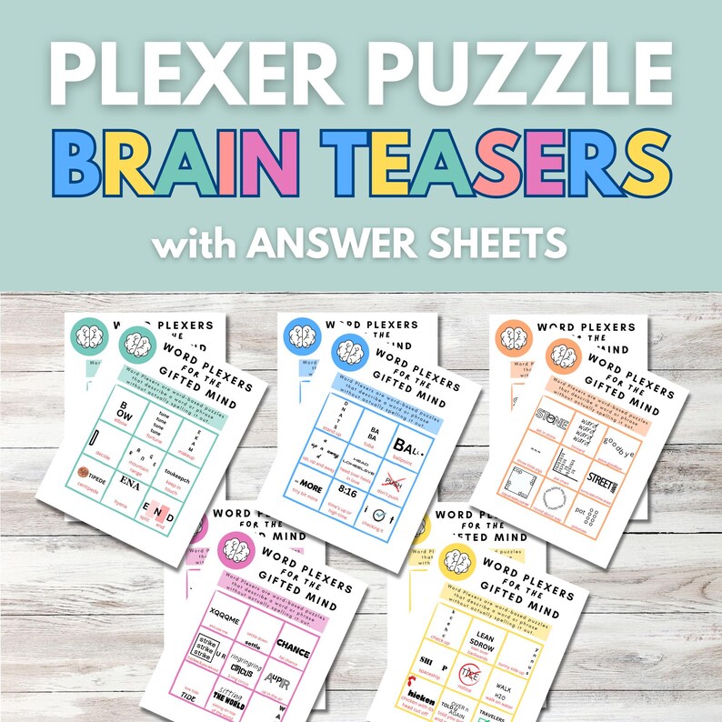 Word Plexer Puzzles #1 | Classroom Activities | Printable Brain Games ...