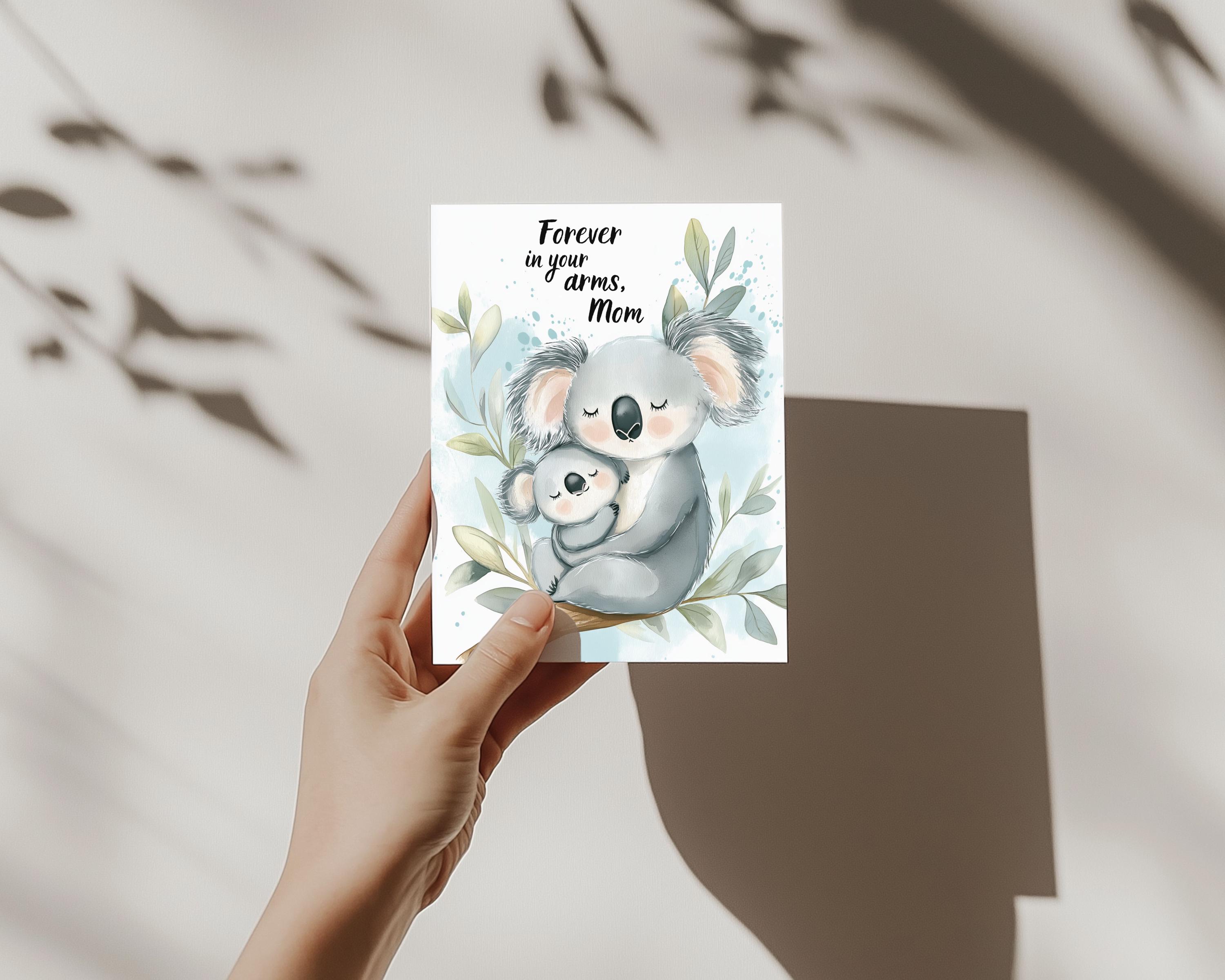Watercolor Koala Mother's Day Card: Printable DIY Greeting (digital ...