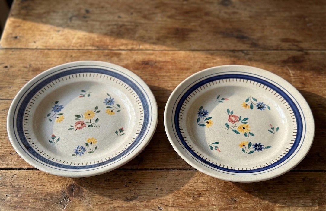 Antique French Low Cake Stand Digoin Sarreguemines – Hand Painted ...