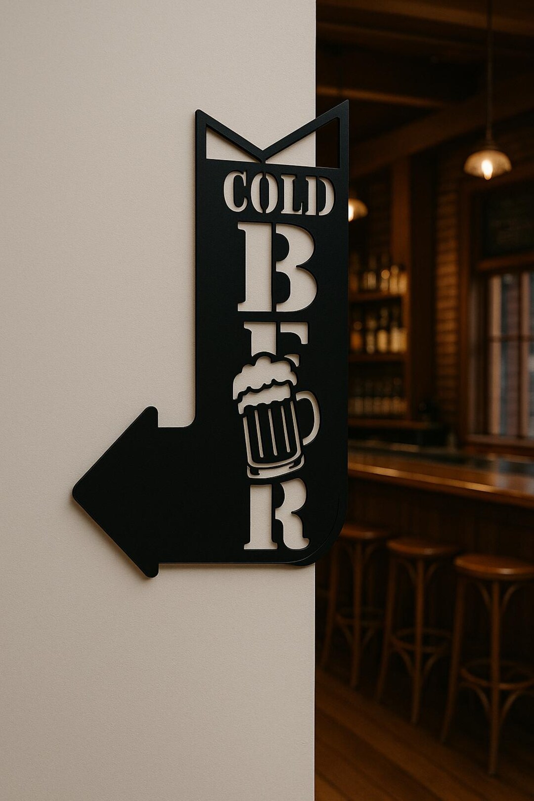 Metal Bar Signage, Beer Bar Sign, Home Bar Decor, Pub Sign, Man Cave ...