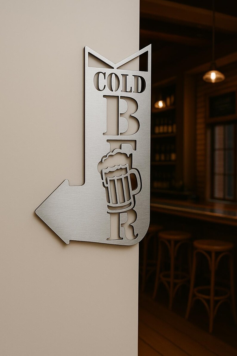Metal Bar Signage, Beer Bar Sign, Home Bar Decor, Pub Sign, Man Cave ...