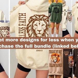 Fearless Faith PNG Bundle: Christian Shirt & Tumbler Design (digital ...