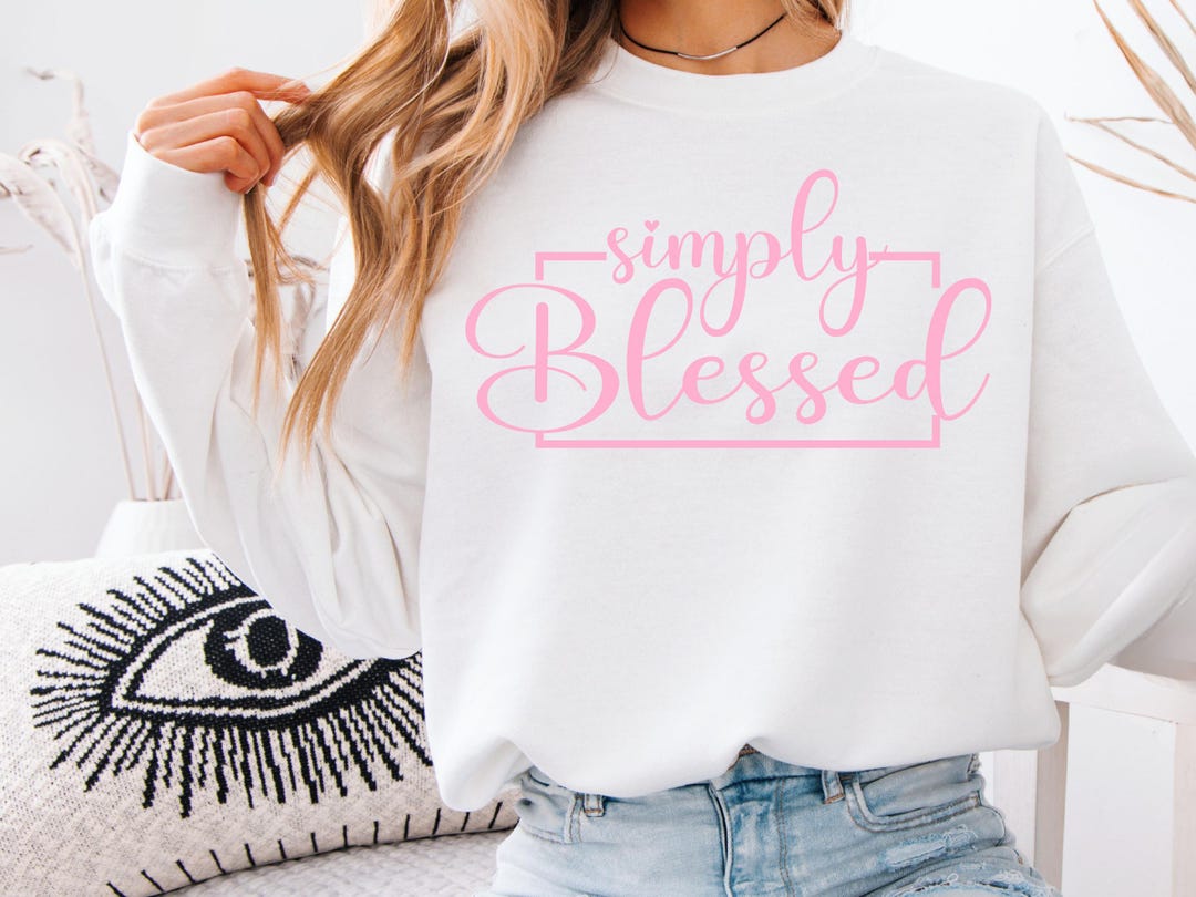 Simply Blessed Pink Png: Christian Digital Download HH1 - Etsy